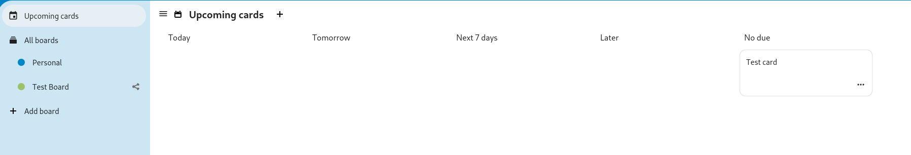 Upcoming cards section do contain unassigned cards without Due date in the web application ...
