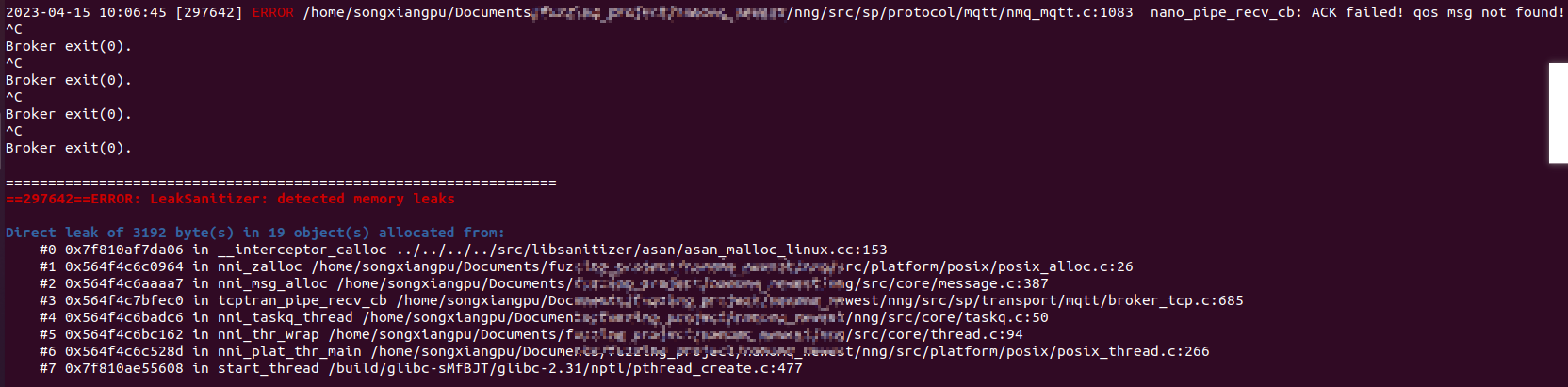 potential memleak · Issue #1164 · nanomq/nanomq · GitHub
