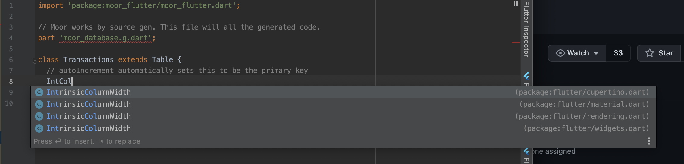 Code Suggestion For Moorflutter Package Aint Working · Issue 1580 · Simolus3drift · Github