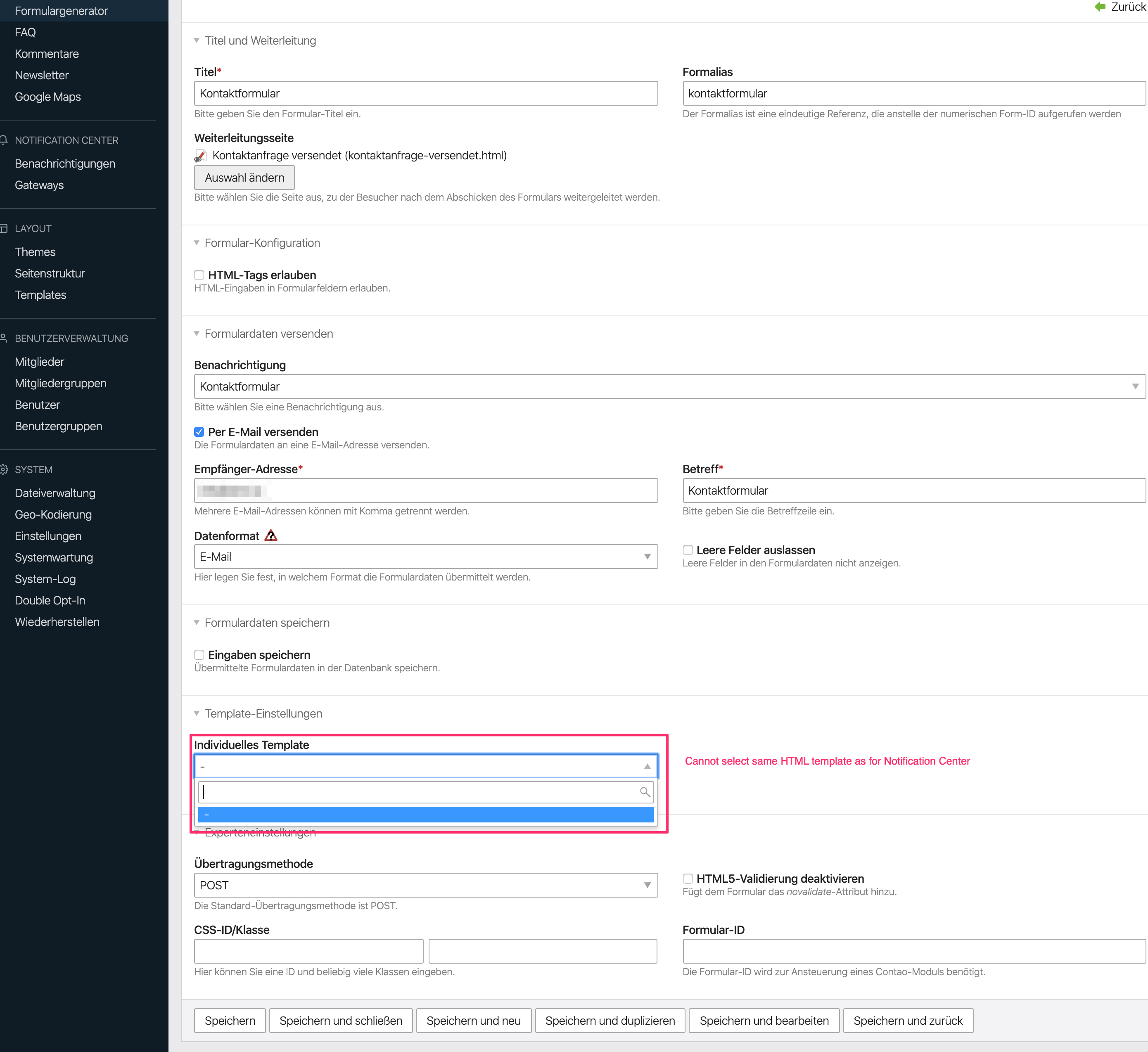Do Not Send Form Generator Email When Using Nc · Issue 200 · Terminal42contao Notification 