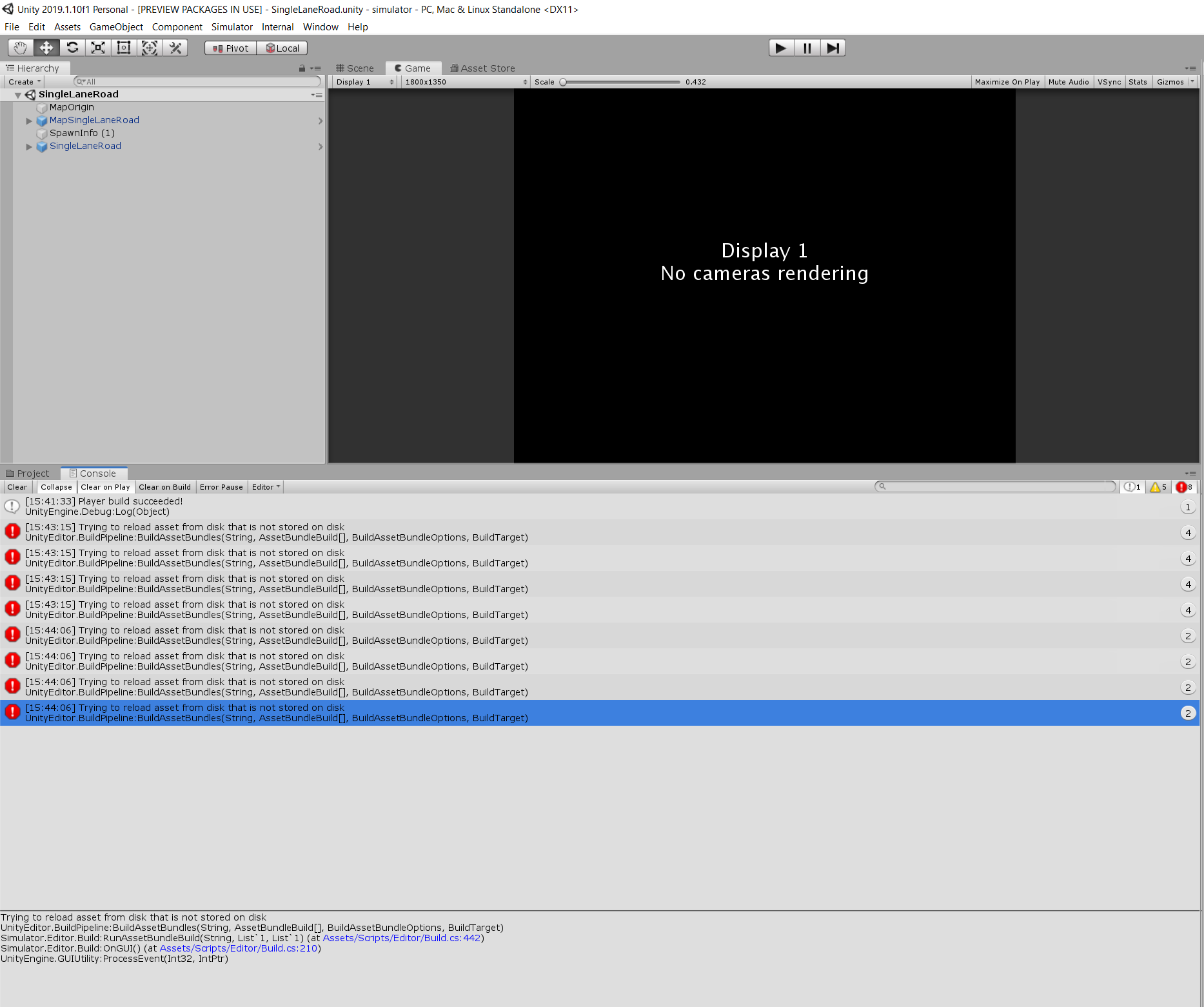 Unity Build Error : Trying to reload asset from disk that is not stored on disk · Issue #503 ...