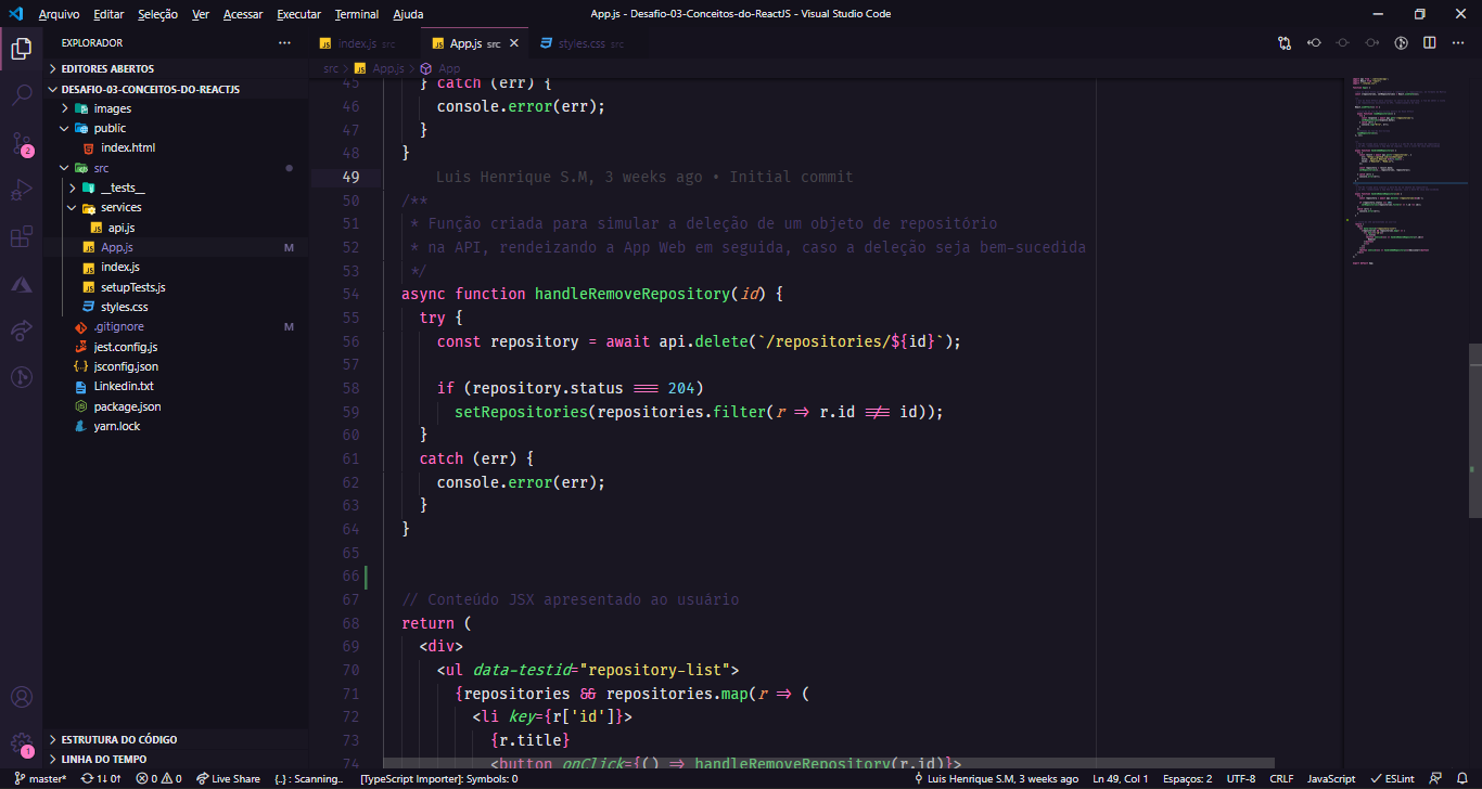 GitHub - luissiqmaia/Desafio-03-Conceitos-do-ReactJS