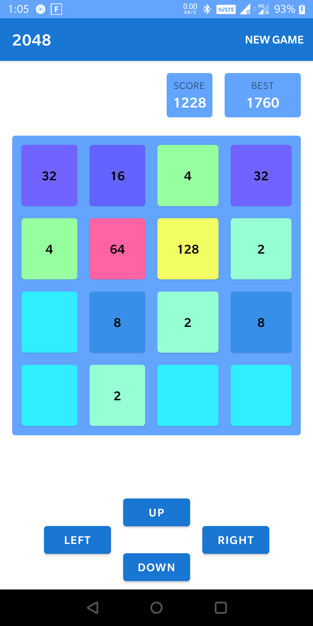 GitHub - FabinPaul/2048: 2048 Game Android Implementation