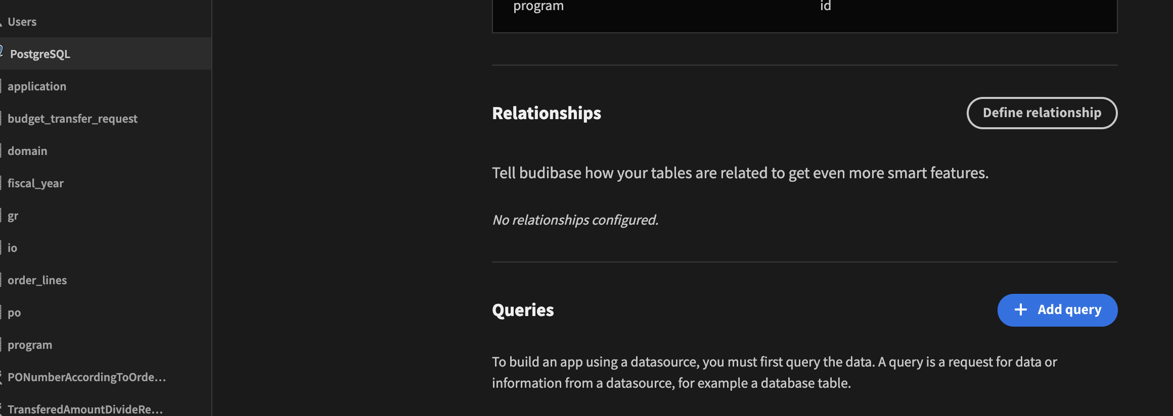 Relation not found error for postgresql · Budibase budibase · Discussion #5919 · GitHub