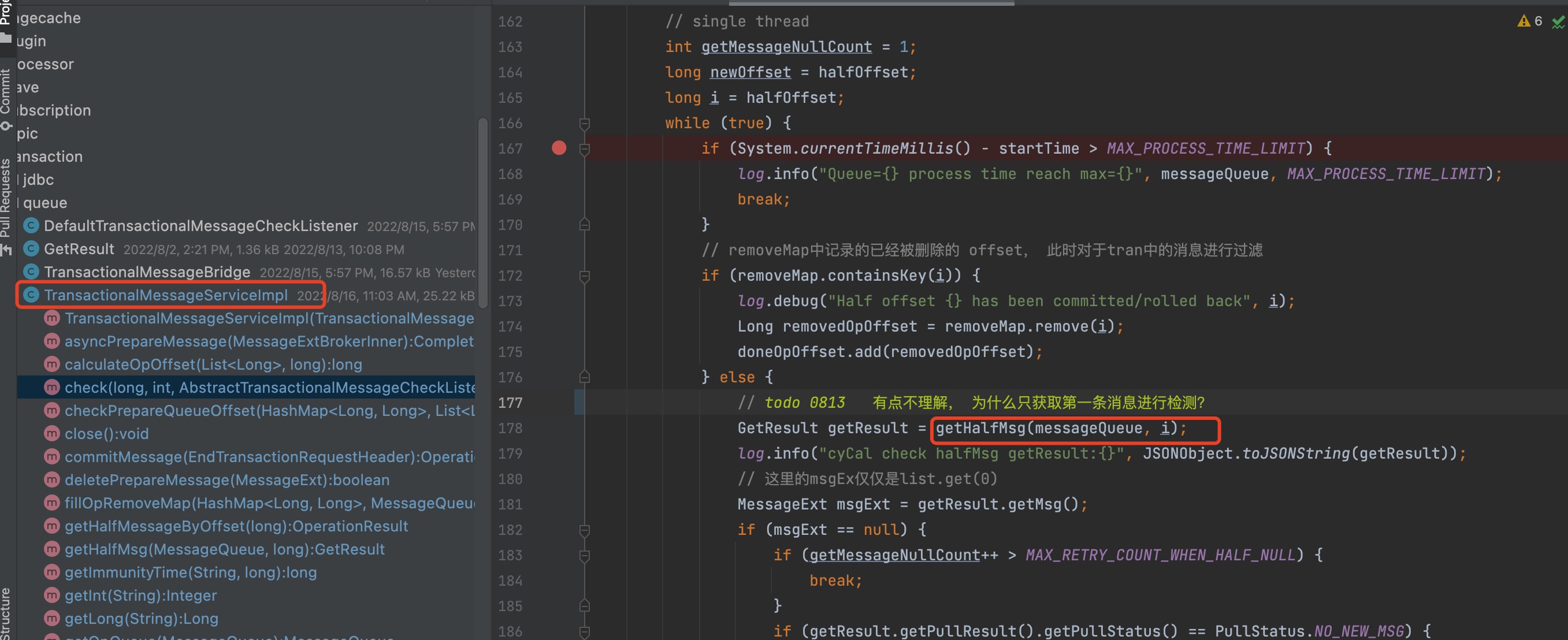 Why Not Get Data From Commitlog In Batches When Checking Transaction Messages · Issue 4827