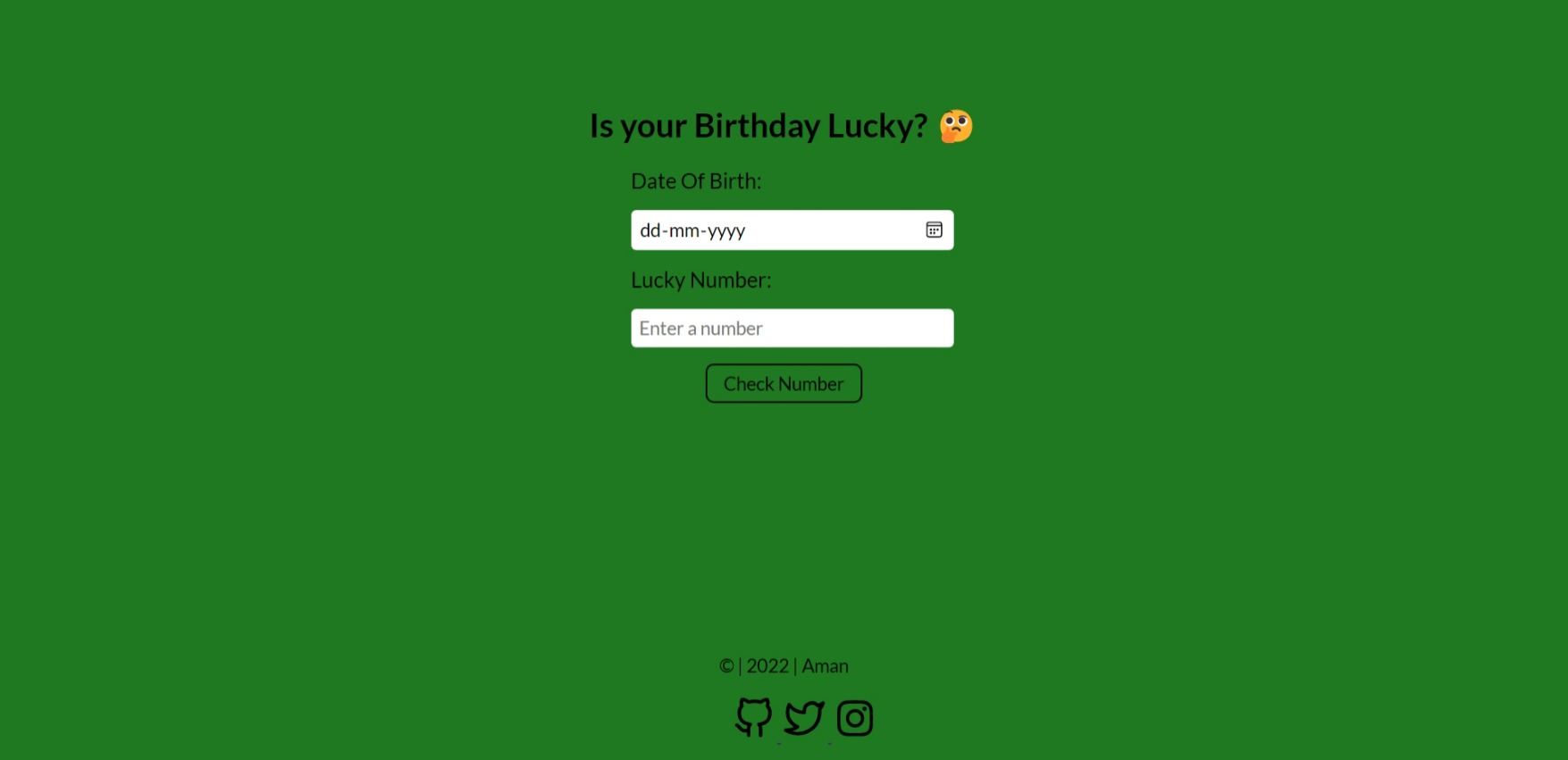GitHub - amanchauhann/Lucky-birthday