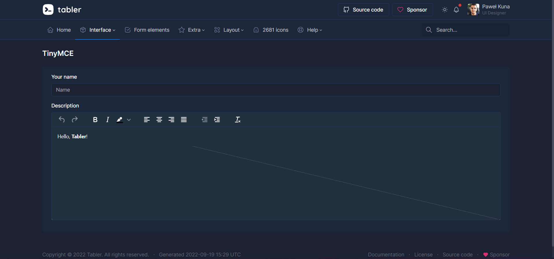 [BUG] TinyMCE Dark Mode is broken · Issue #1270 · tabler/tabler · GitHub