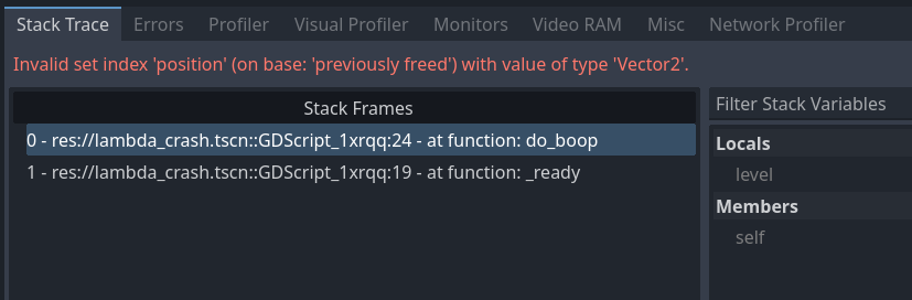 Crash when lambda connected to signal attempts to use freed instance ...