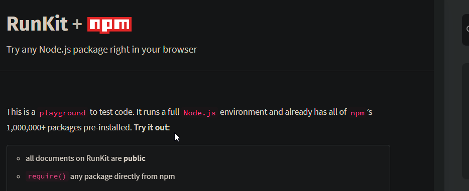 [Broken Website] NPM Runkit · Issue #5103 · darkreader/darkreader · GitHub
