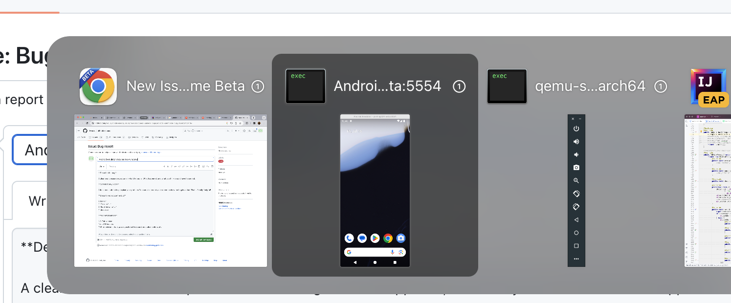 Android emulator shown as two windows · Issue #2671 · lwouis/alt-tab-macos · GitHub