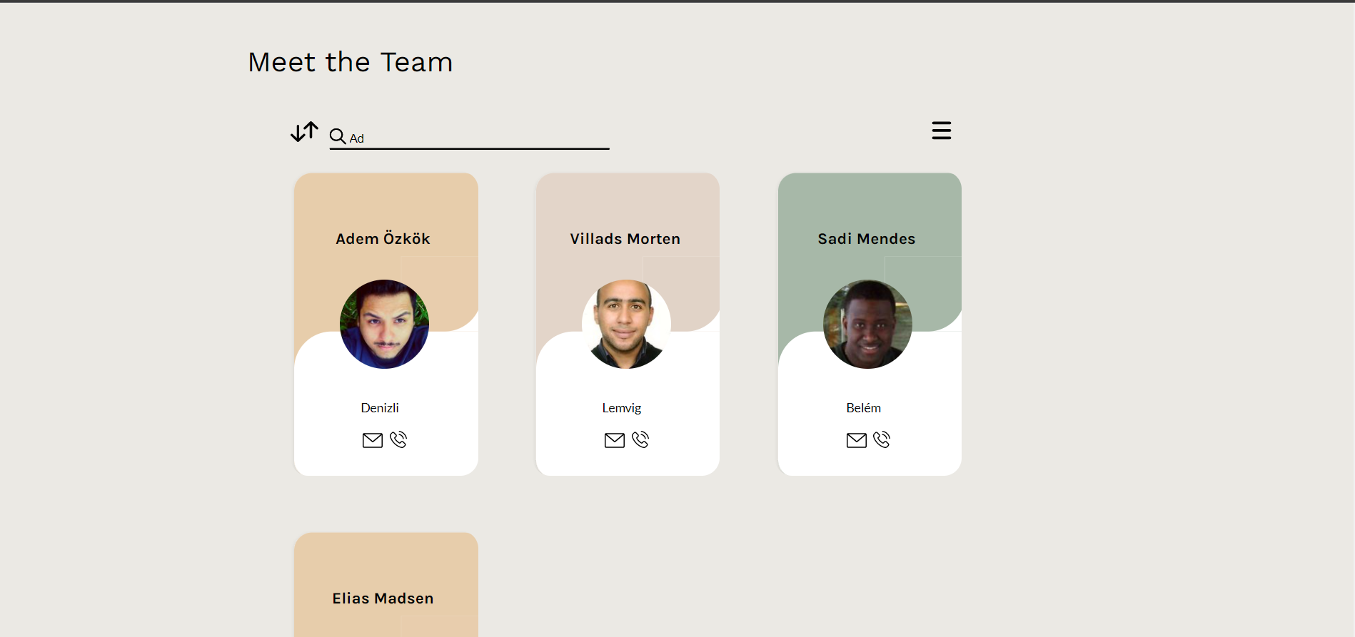GitHub - drew-post/meet-the-team: Frontend web application that ...