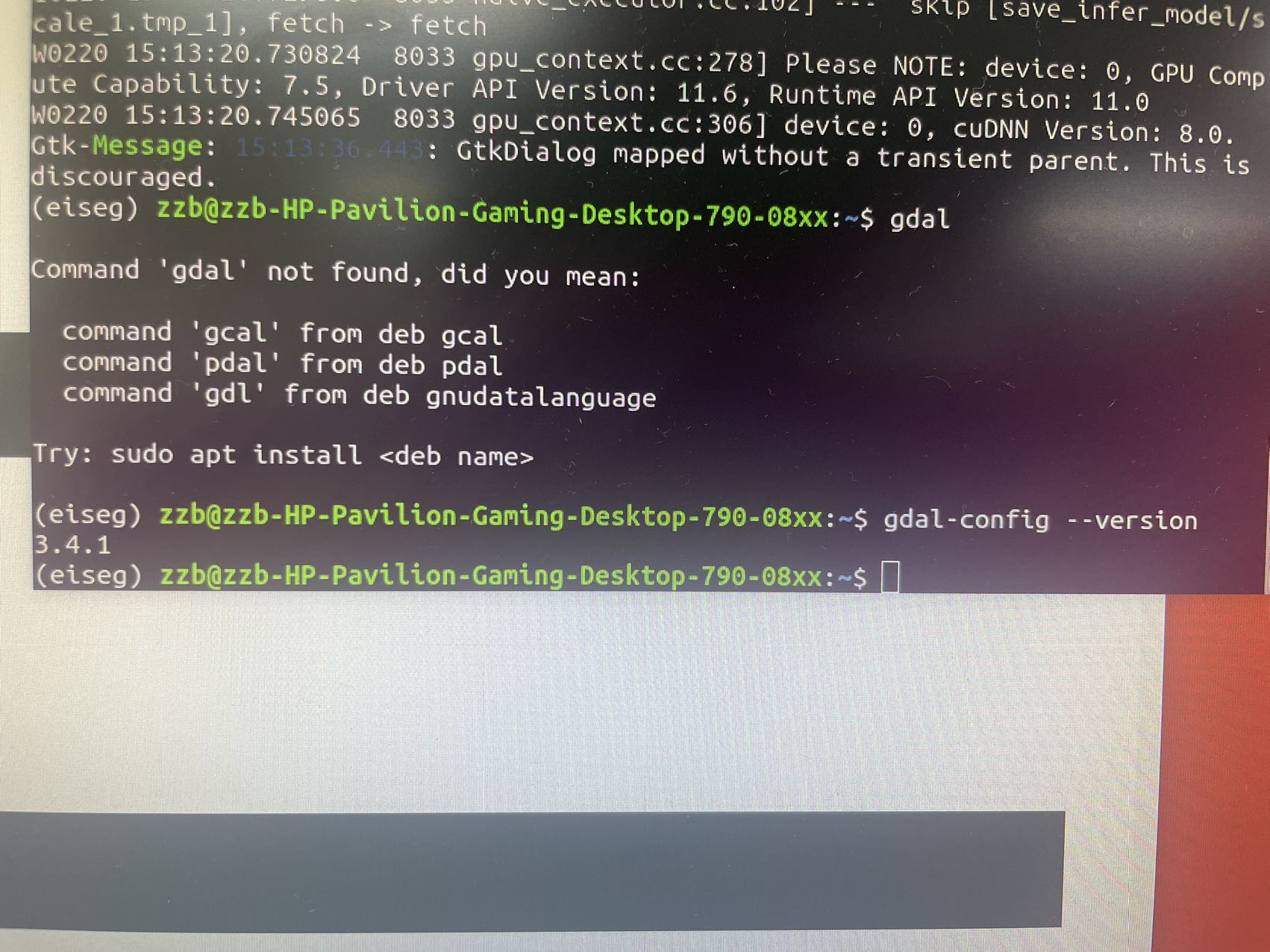 ubuntu18.04 安装了GDAL，eiseg无法导入。 · Issue #2962 · PaddlePaddle/PaddleSeg · GitHub