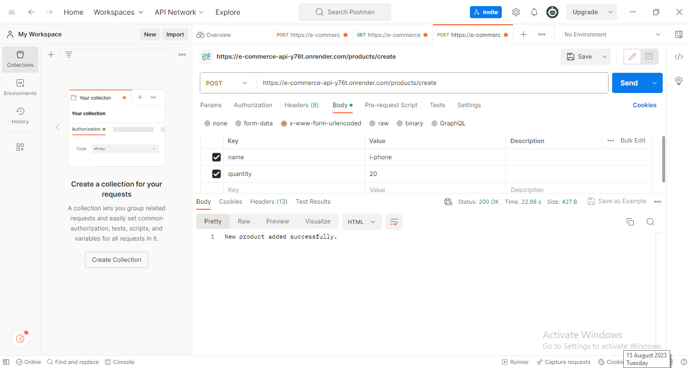 GitHub - ujwalathatavarthi/E-Commerce_API