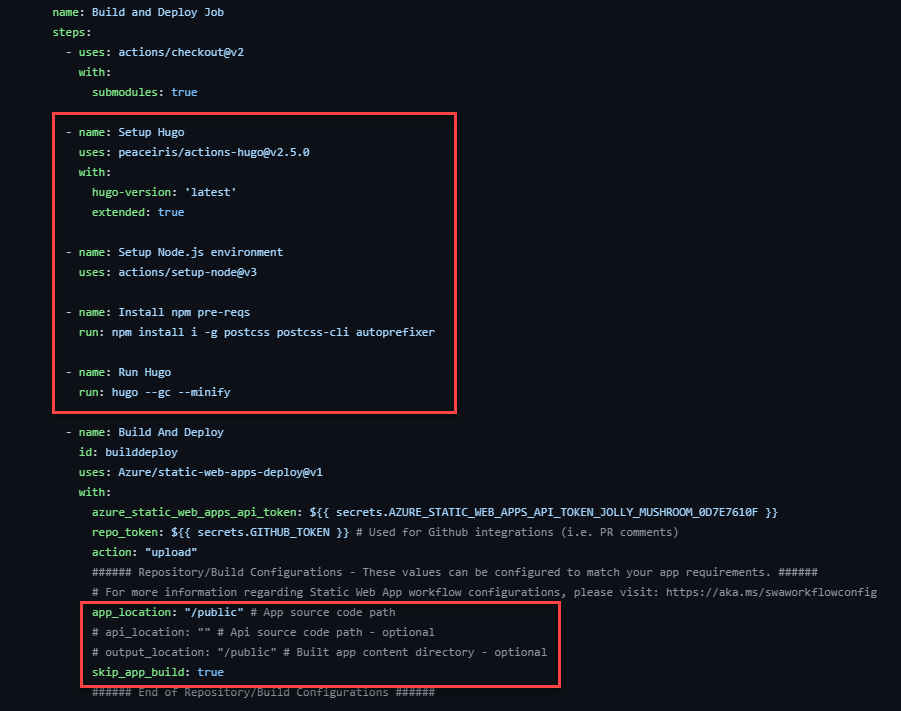 Azure Static Web App build · Issue #334 · victoriadrake/hugo-theme-introduction · GitHub