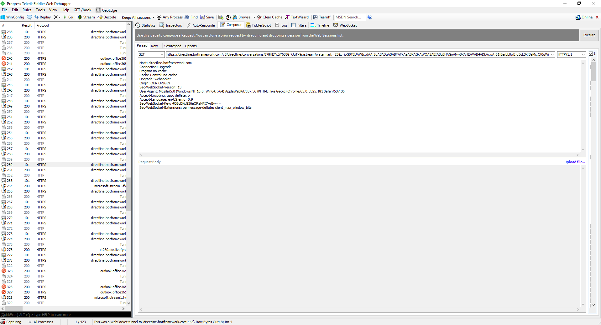 [Feature Request] Direct Line service doesn't allow more than 4 concurrent web socket ...