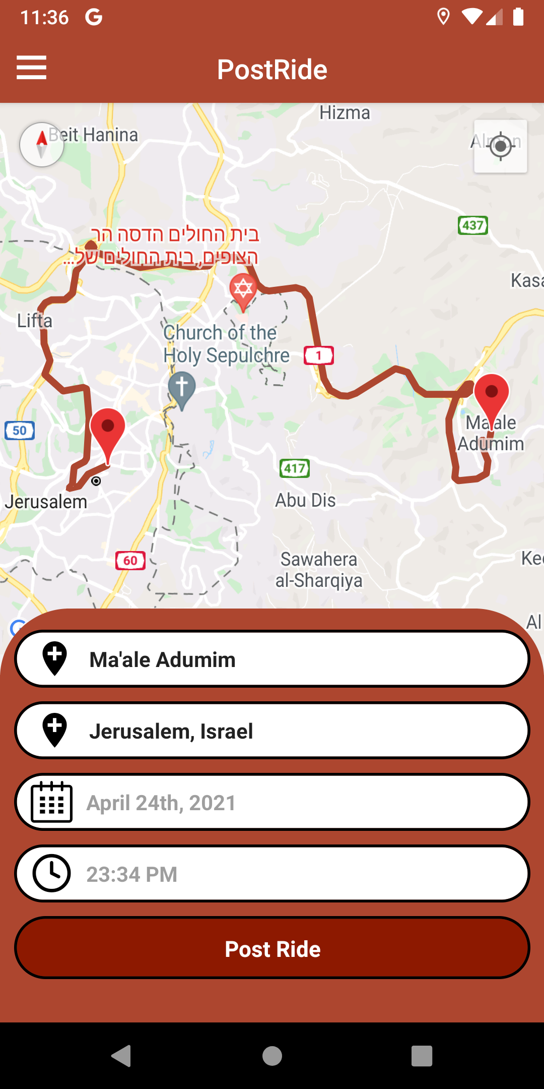 GitHub - ahmad899/CarpoolApplication: Carpool app that helps drivers and passengers create or ...