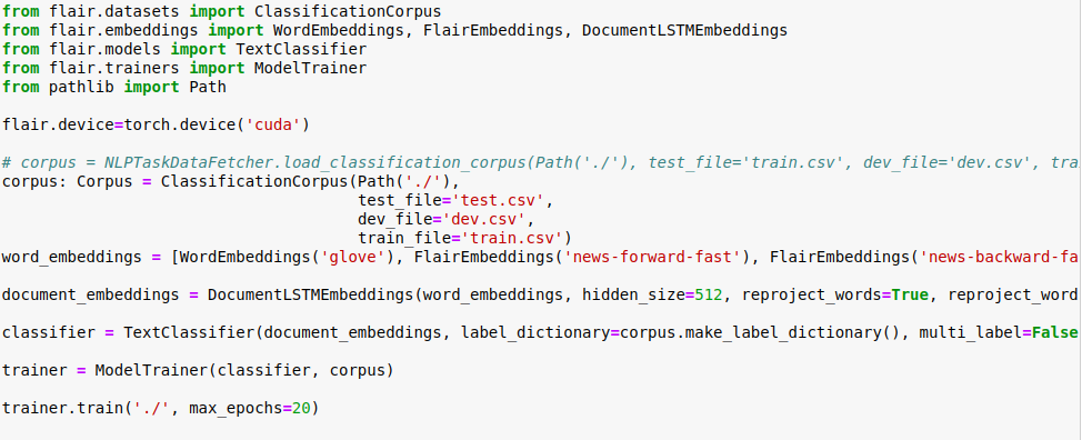 Runtime error -training a text classifier on Google Colab · Issue #1051 ...