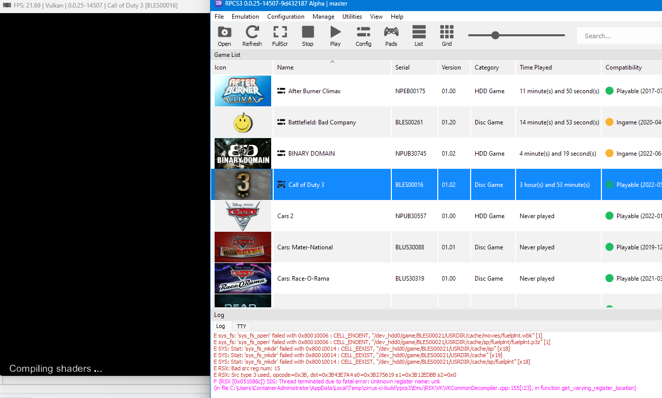 Call of Duty 3 - Unknown blend eq 0xffff · Issue #13075 · RPCS3/rpcs3 · GitHub