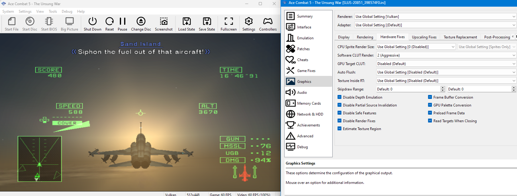 [BUG]: Ace Combat 5 The Unsung War - Pixelated clouds · Issue #9937 · PCSX2/pcsx2 · GitHub