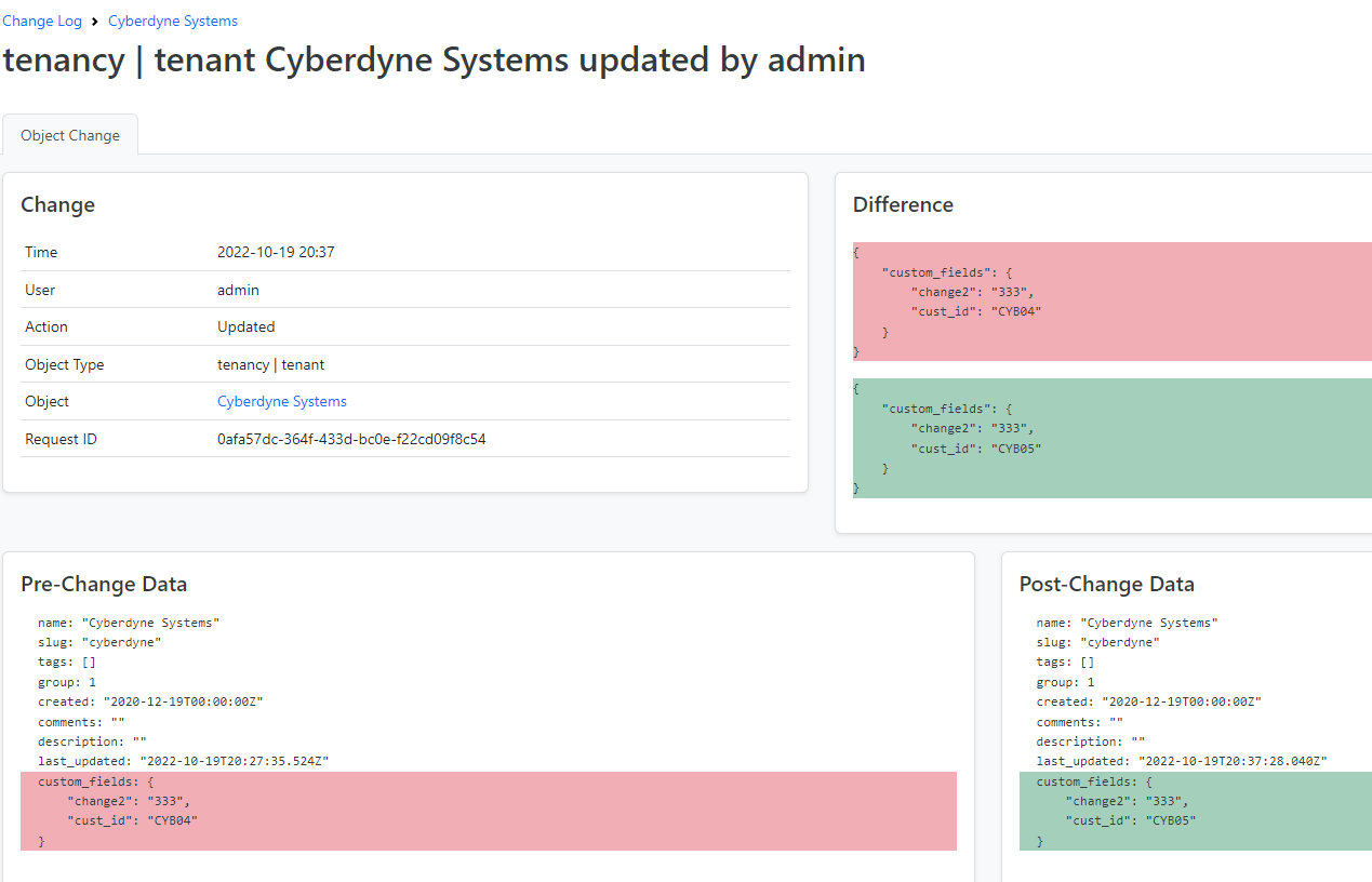 detailed change log for json structure used in custom fields · Issue #10703 · netbox-community ...