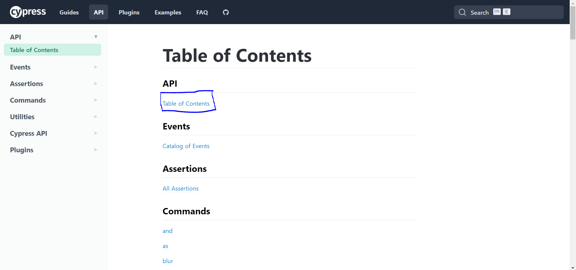 Table of Contents should be clickable. · Issue #3987 · cypress-io/cypress-documentation · GitHub