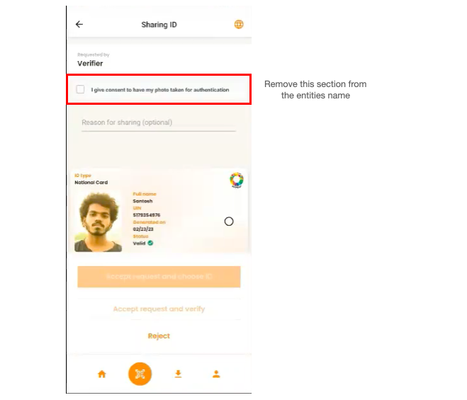 Remove the check box in the credential share screen · Issue #588 · mosip/inji-wallet · GitHub