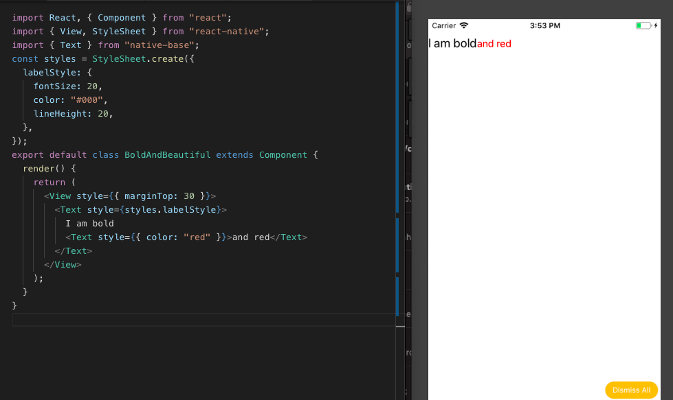 NativeBase's Text component does't support nested styling · Issue #610 ...