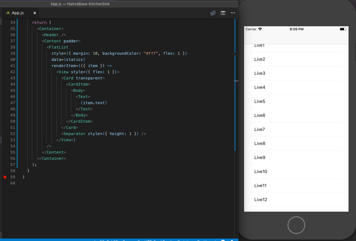 Card transparent breaks FlatList vertical scrolling? · Issue #2532 · GeekyAnts/NativeBase · GitHub