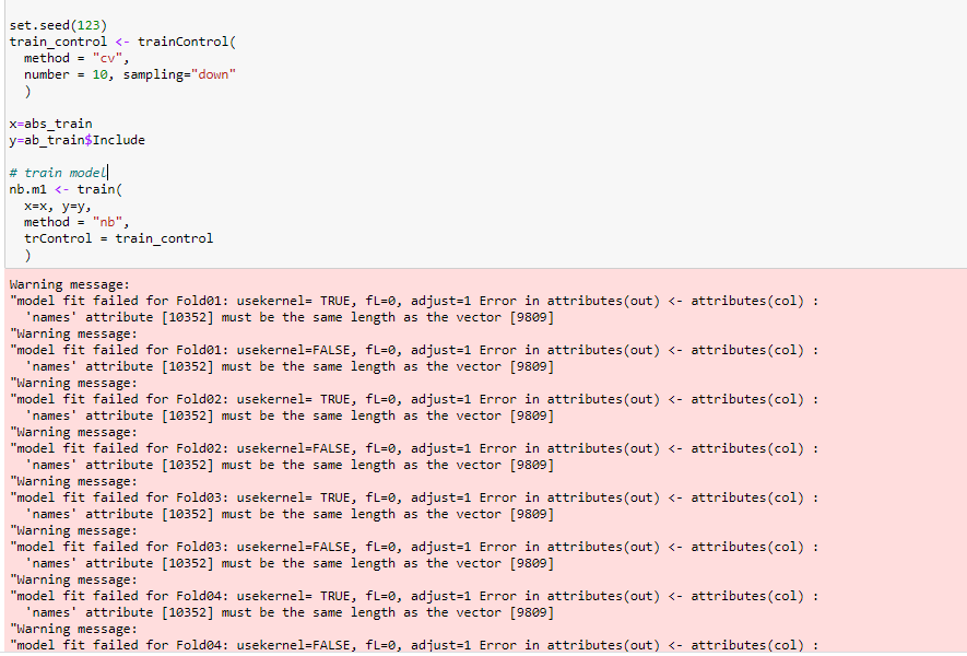 Error/warning during Naive Bayes Training · Issue #793 · topepo/caret ...