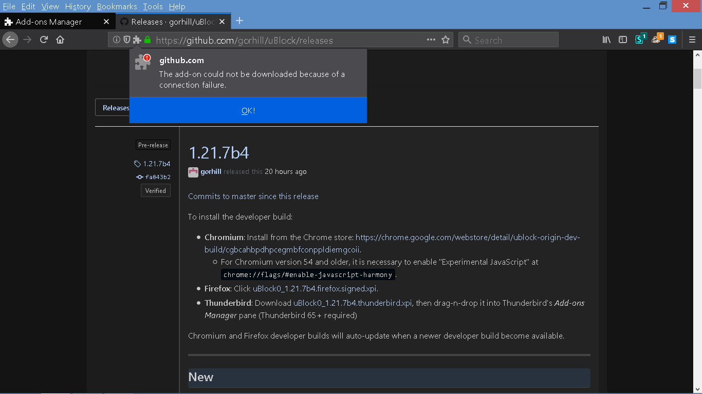 Connection failure · Issue #697 · uBlockOrigin/uBlock-issues · GitHub