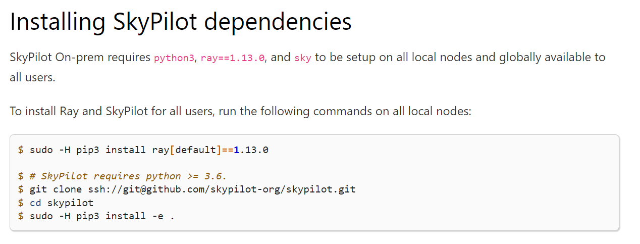 [Onprem] Installation docs: git clone fails for ssh url · Issue #1082 · skypilot-org/skypilot ...