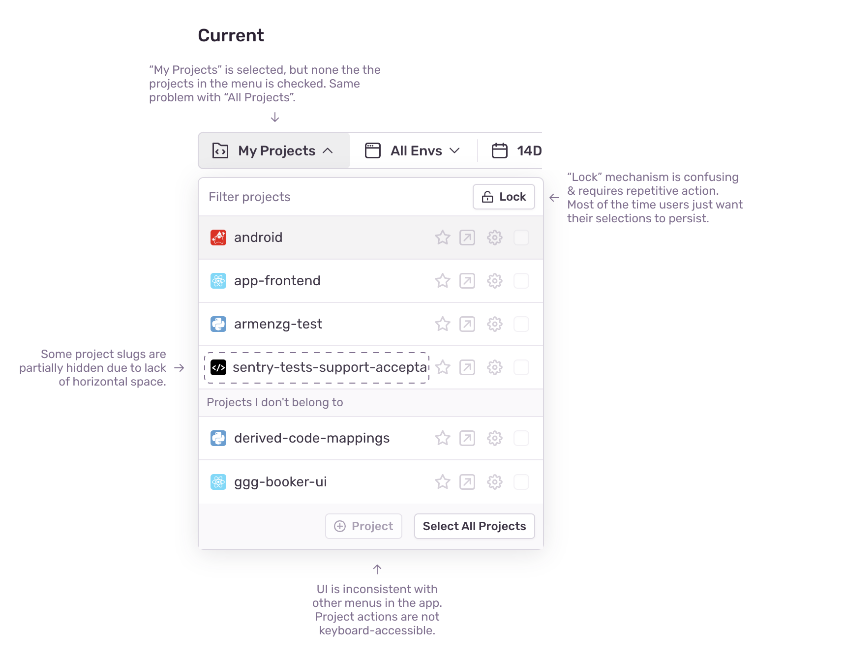 Update Page Filters' UI · Issue #45074 · getsentry/sentry · GitHub