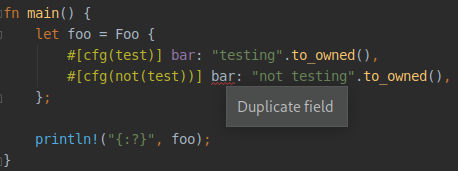 False positive duplicate field when using cfg attribute in struct initializer · Issue #4760 ...