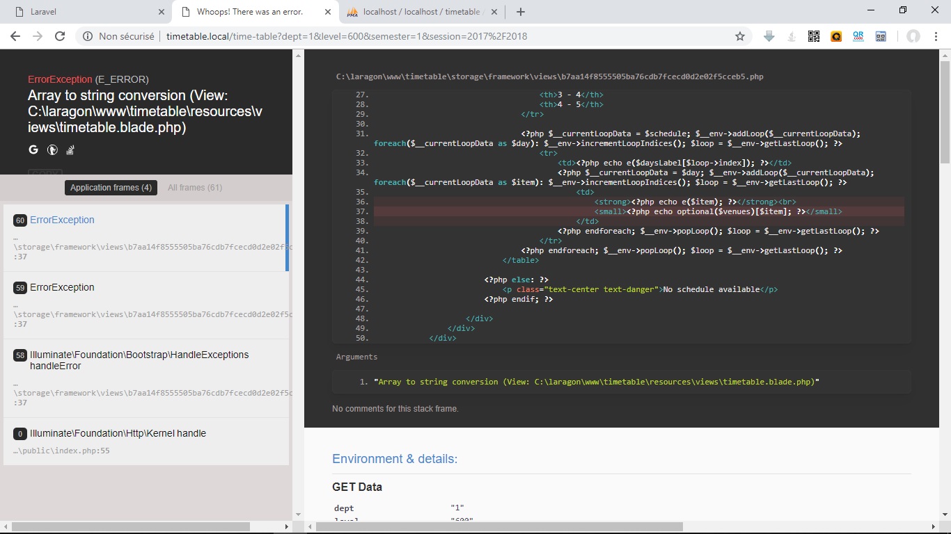 Unable to display collection of venues in timetable blade · Issue #4 · therealsmat ...