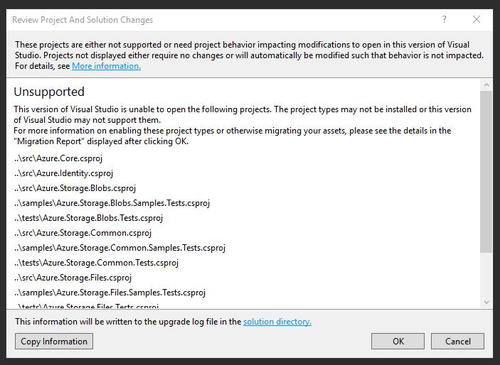 [Storage] Cannot build .NET Storage SDK with default installation of Visual Studio 2019 · Issue ...