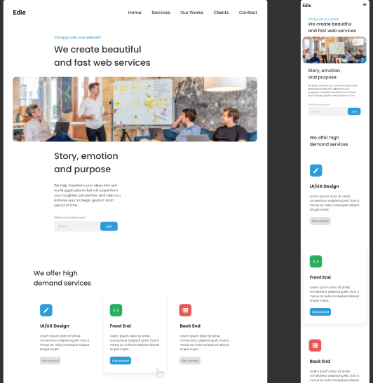 GitHub - django-json/ediehomepagechallenge: A simple homepage challenged by @devchallenges.io