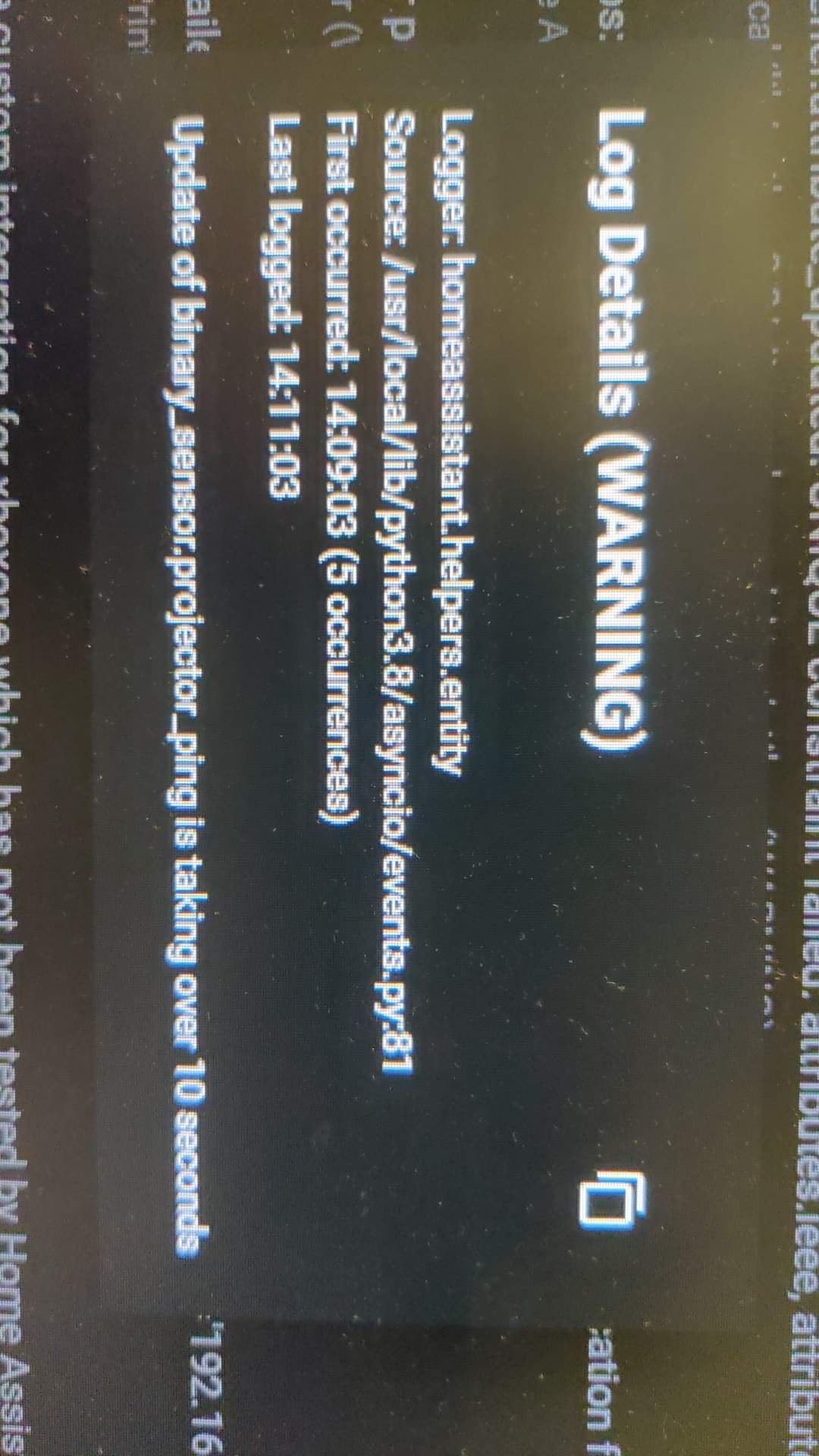 Binary ping sensor is generating error when off and causing restart to be super long. · Issue ...