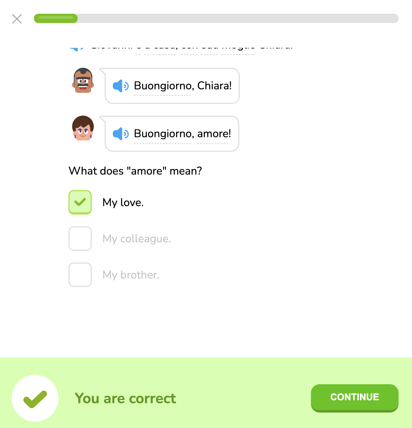 Continue keyboard shortcut in stories should consistently continue ...