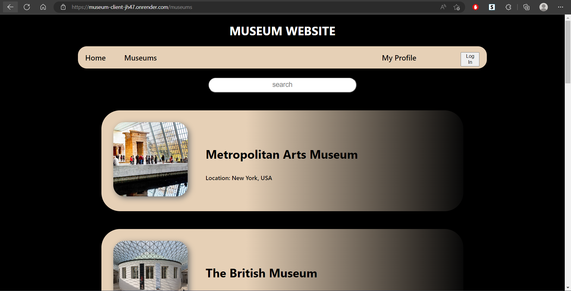 GitHub - kshitijnair/CS5610-museum: Final Project for CS5610 Class - Digital Museum Management