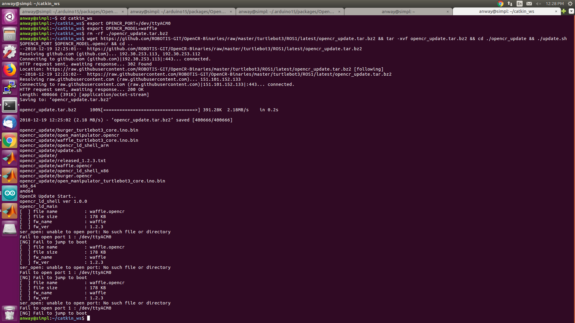 Can not upload to OpenCR · Issue #240 · ROBOTIS-GIT/turtlebot3 · GitHub