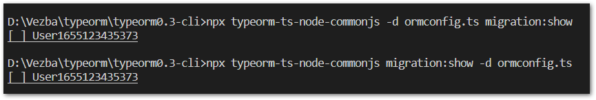 Migration Cli Commands Migration Show Migration Run Not Working · Issue 9104 · Typeorm