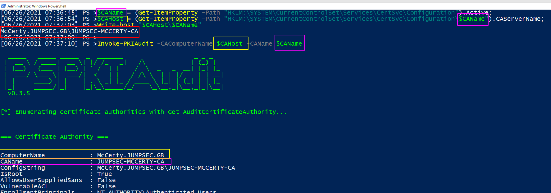 Easier usage by supplying variables · Issue #5 · GhostPack/PSPKIAudit ...