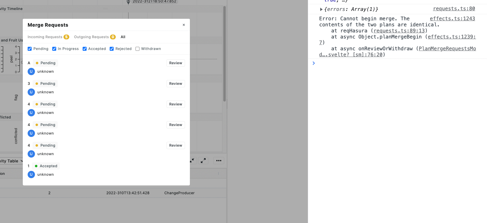 More specific alerts regarding merge request failure events · Issue #242 · NASA-AMMOS/aerie-ui ...