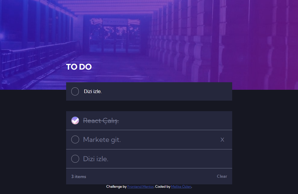 GitHub - melikeozlen/Todo