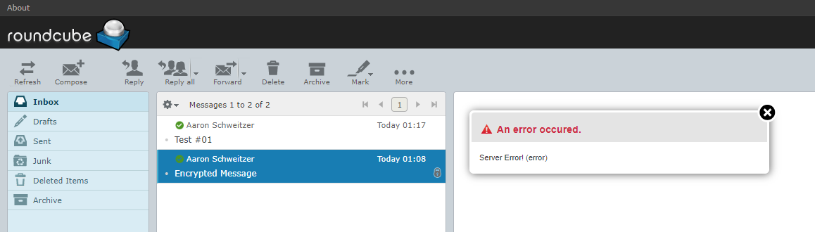 Unable to use the Enigma plugin with Roundcube 1.3.8 · Issue #6578 · roundcube/roundcubemail ...