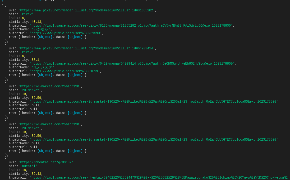 Sagiri search results are different from SauceNAO · Issue #292 · ClarityCafe/Sagiri · GitHub