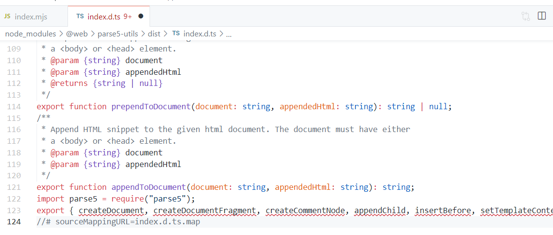 Broken type definition of @web/parse5-utils package version 1.3.0 · Issue #1810 · modernweb-dev ...