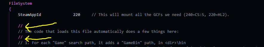 Wrong Highlight colour on empty comments · Issue #8 · GEEKiDoS/vdf-vscode · GitHub