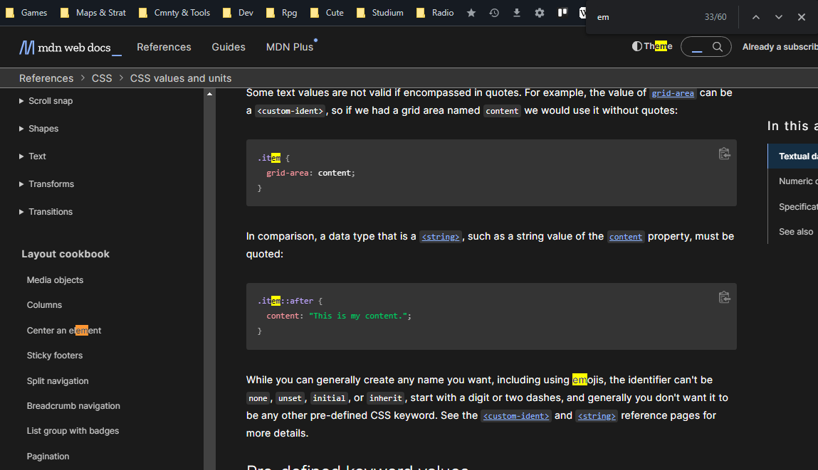 Browser Text Search always searches sidebar first · Issue #7882 · mdn/yari · GitHub