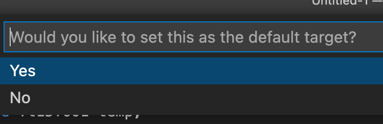 When Choosing A Target 🎯 It Should Be Selected By Default · Issue 330 · Sasjs Vscode